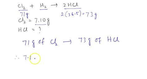 Solved Hydrochloric Acid Hci Breaks Down Into Hydrogen Gas And