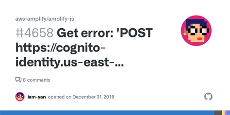 get error post cognito east 400