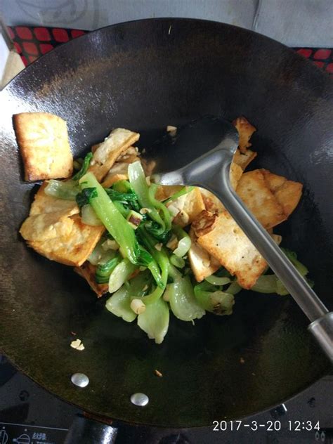 【油菜豆腐的做法步骤图，油菜豆腐怎么做好吃】三藏道酒下厨房