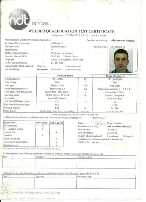Welder And Welding Operator Performance Qualification