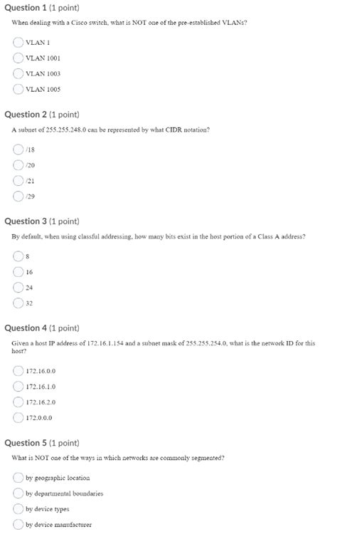 Solved Question Point When Dealing With A Cisco Chegg Com
