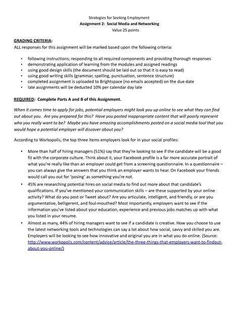 Assignment 2 2023 Kc Strategies For Seeking Employment Assignment 2