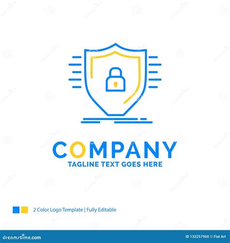 Defence Firewall Protection Safety Shield Blue Yellow Busine Stock
