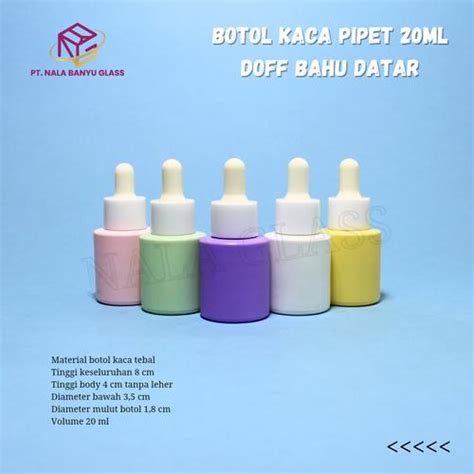 Jual Botol Pipet Kaca 20ml Bahu Datar Doff Botol Serum 20ml Variant