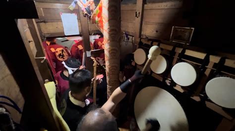 新湊曳山2022 荒屋町のお囃子② 夜の町内曳き YouTube