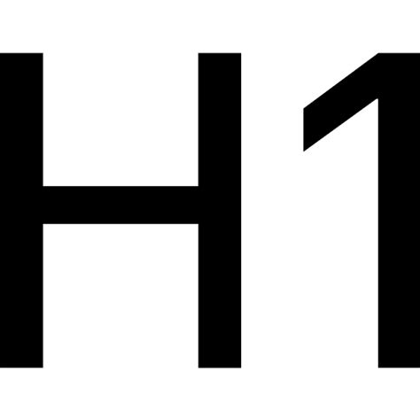 Type h1 icon vector SVG, PNG download free