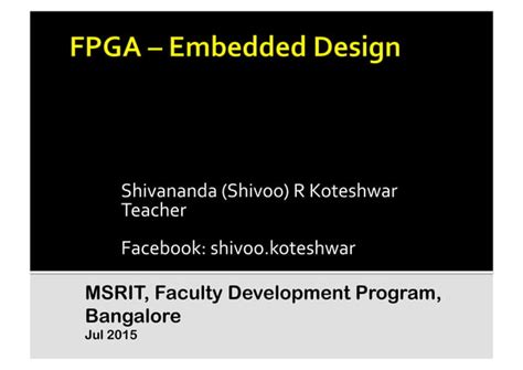 Fpga Embedded Design Ppt