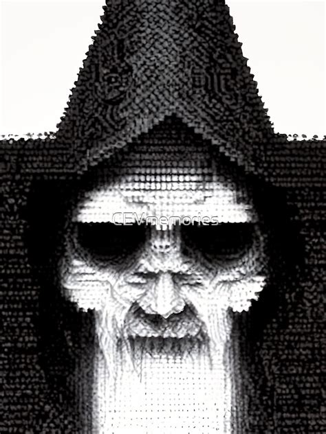 Ascii Art Of A Demonic Wizard 3 Sticker For Sale By Cevmemories