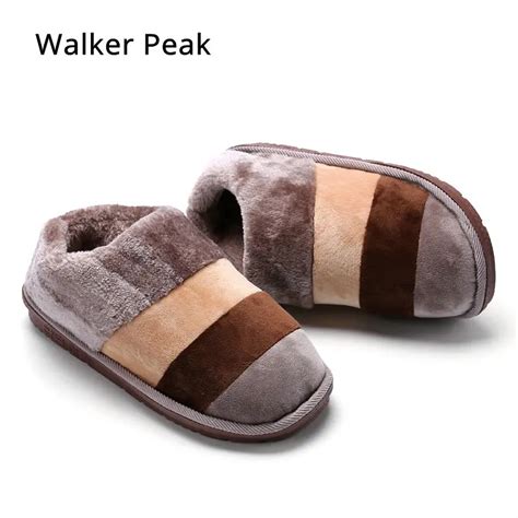 Buy Winter Slippers Men Plush Warm Home Shoes Indoor