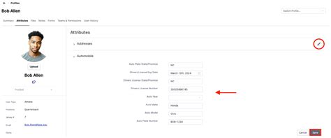 Edit Profile Information