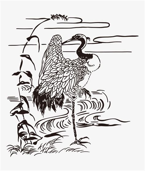 Gru Disegno Ukiyo E Giapponese Ai Illustrator File Us 5 00 Each