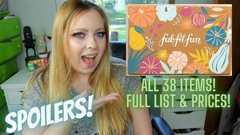 FABFITFUN FALL 2020 FULL BOX SPOILERS ALL 8 CUSTOMIZATIONS COMING IN