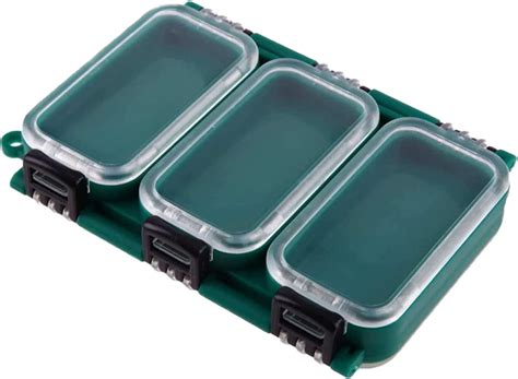 Fishing Bait Box 3 Compartment Fishing Tackle Box Double Sided Fishing