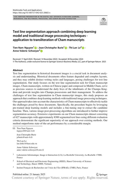 text line segmentation approach combining deep learning model and