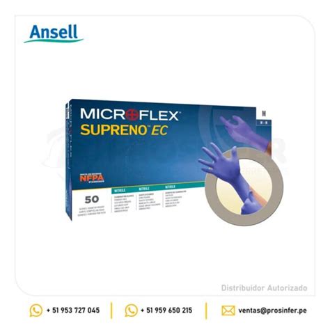 Guante Microflex Supreno Ec Sec 375 Ansell En Perú Prosinfer