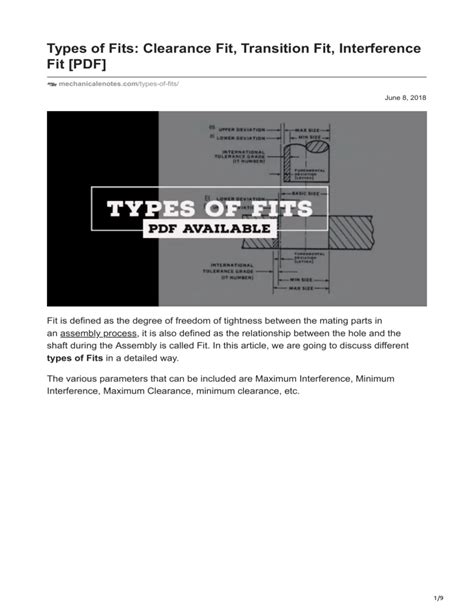 What Is Clearance Fit And Interference Fit At Leslie Hackett Blog