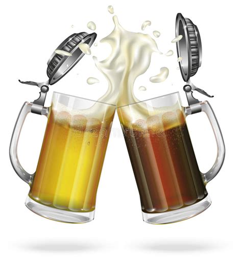 Beer Glass Types Beer Glasses And Mugs With Names Vector Illustration