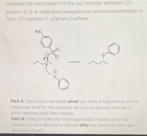 Solved Consider the mechanism for the SN2 reaction between | Chegg.com
