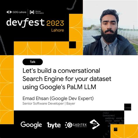 Gdg Lahore On Linkedin Introducing Emad Ehsan A Senior Software