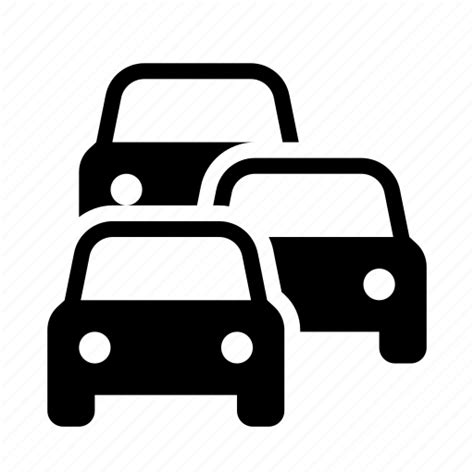Auto Congestion Jam Queue Road Traffic Transport Icon