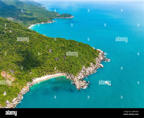 Aerial View Of Haad Rin Beach Or Hat Rin In Ko Pha Ngan Thailand Stock