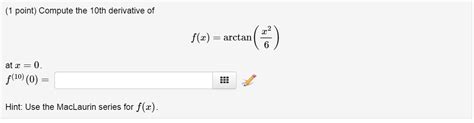 Solved Compute The Th Derivative Of F X Arctan X Chegg