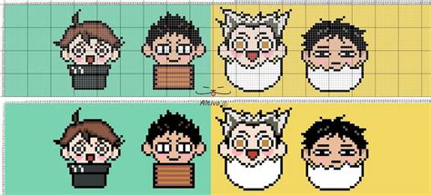 Рисунки по клеточкам аниме