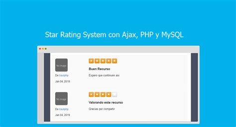 Star Rating System Con Ajax PHP Y MySQL BaulPHP