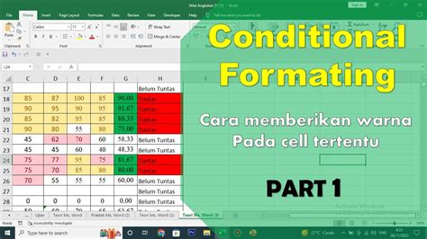 Conditional Formating 1 Youtube
