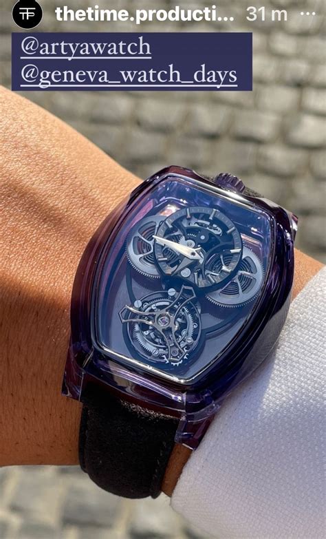 Artya Curvy Tourbillon In Deep Purple Sapphire Yvan Arpa