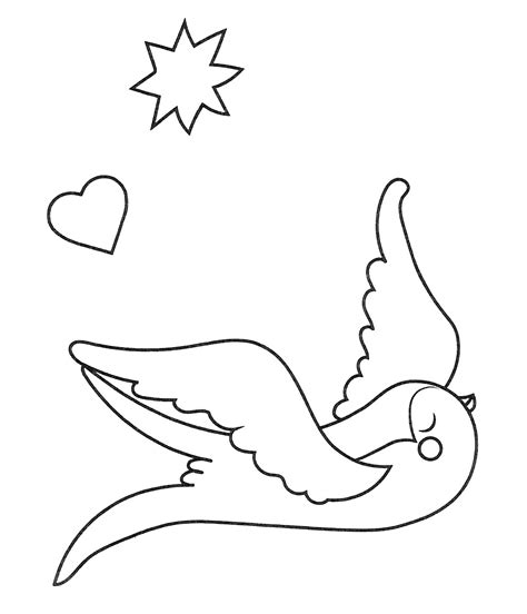 Раскраска Грациозная ласточка распечатать бесплатно
