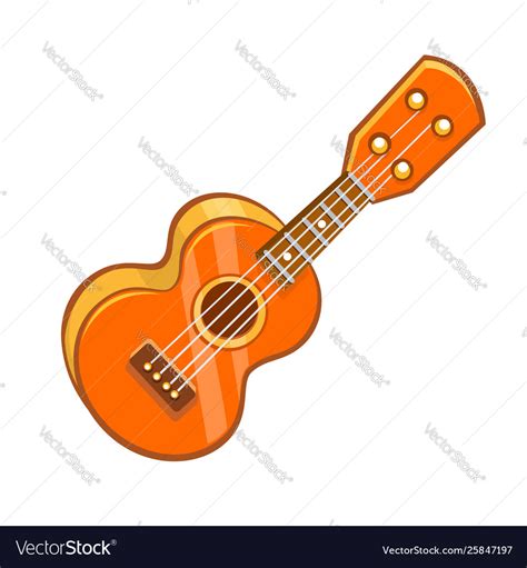 Cartoon Ukulele Royalty Free Vector Image Vectorstock