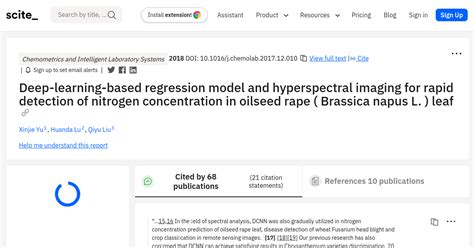 deep learning based regression model and hyperspectral imaging for