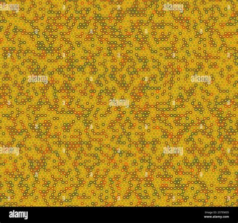 Seamless Hexagon Pattern Geometric Elements Of Varied Style And Color