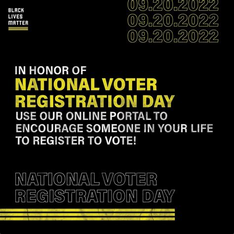 Blm Foundation National Voter Registration Day Omf Giveaway Black