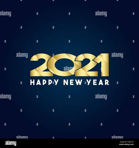 Happy New Year 2021 Vector Template Wallpaper Stock Vector Image