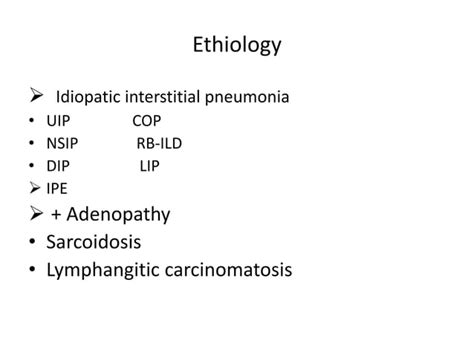 Interstitial Lung Disease Radiology Pptx