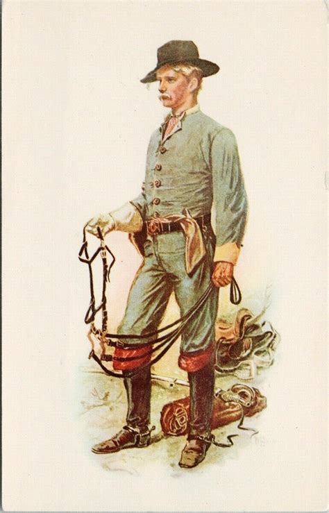 The Cavalryman William Sheppard Art Unused Vintage Curteich Postcard