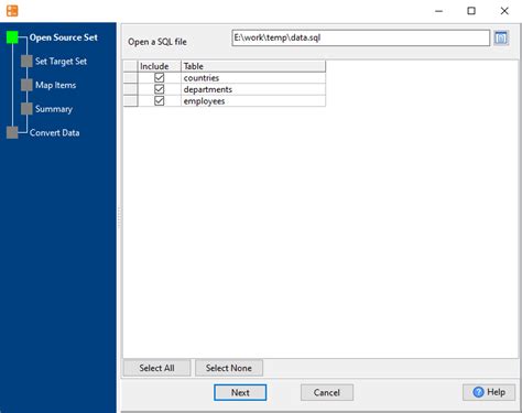 Import Each Table Data In A Sql File To A Separate Redshift Table