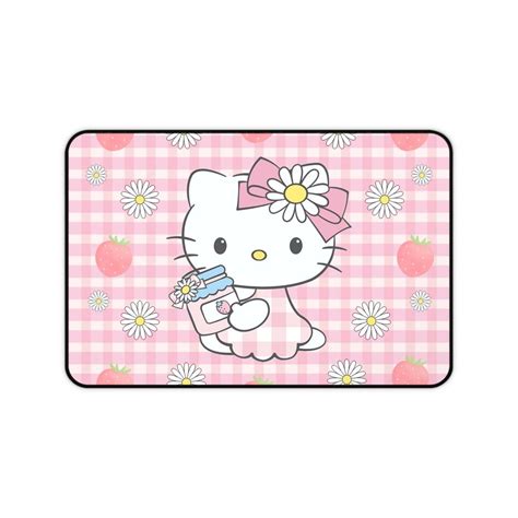 Hello Kitty Desk Mat Hello Kitty Decor Sold By Feathered Brandi Sku