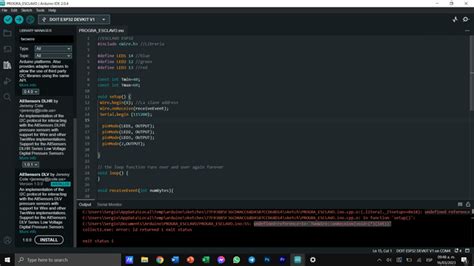 Esp32 In Arduino Ide Problem Undefined Reference To `twowire Onreceive Void Int R