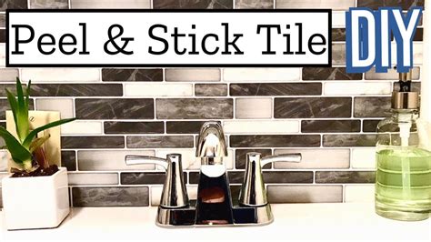 Easy Peel And Stick Tile Backsplash For Bathroom How To Diy Vlog