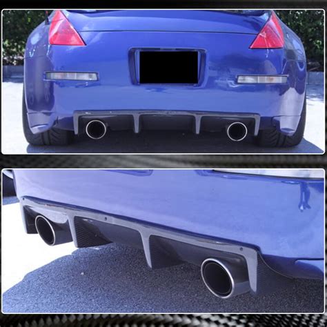Nissan 350z Carbon Fiber Rear Bumper Diffuser Lip Exterior Mods