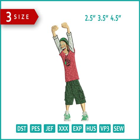 Fred Frederickson Embroidery Design Files 3 Sizes Online Embroidery Designs