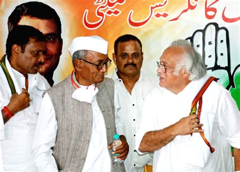 Congress Senior Leaders Jairam Ramesh And Digvijay Singh During A Press