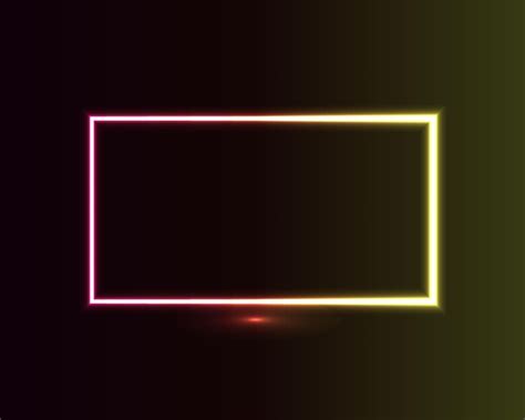 Premium Vector Neon Light In The Shape Of A Rectangle Vector Illustration
