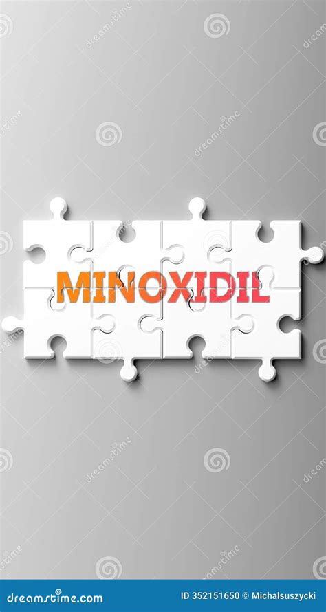 Minoxidil Complex Like A Puzzle Pictured As Word Minoxidil On A