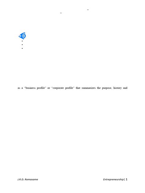 Entrepreneurship Module Week 13 The Company Pdf
