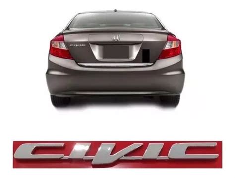 Emblema Letreiro Mala Honda Civic 2012 2013 2014 15 Cromado MercadoLivre