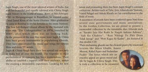 The Golden Collection Jagjit Singh And Chitra Singh 2006 Various